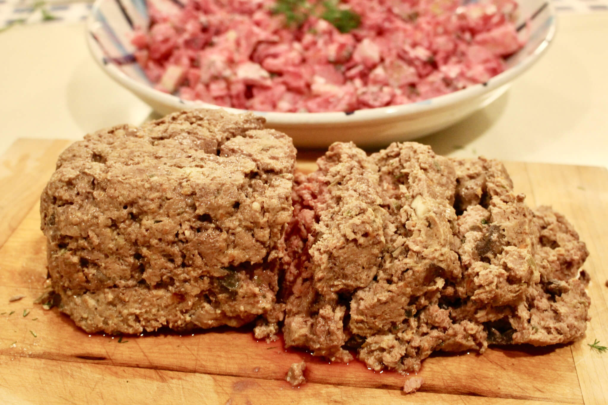 Meatloaf Stroganoff Style with Russian Salad - MEtirementblog