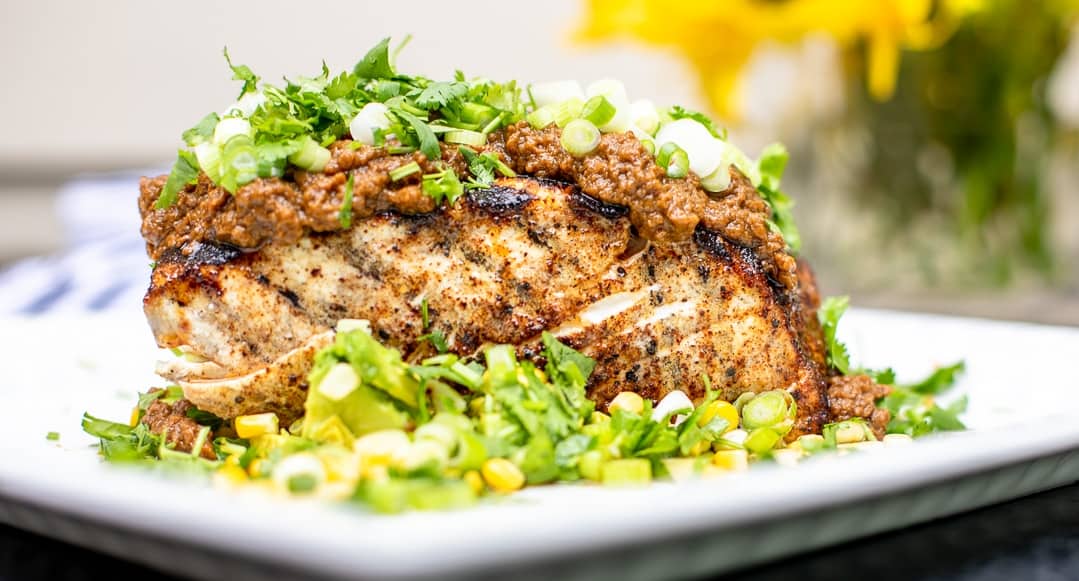 Grilled Halibut with Chili Banana Tamarind Sauce - MEtirementblog